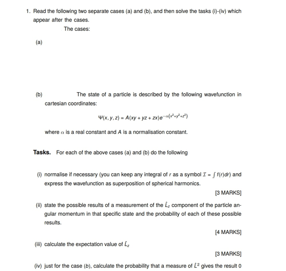 Solved 1. Read the following two separate cases (a) and (b), | Chegg.com