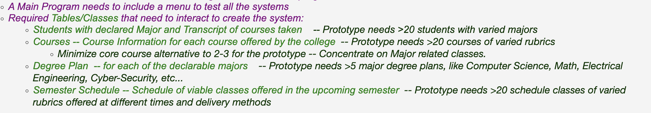 A Main Program needs to include a menu to test all | Chegg.com