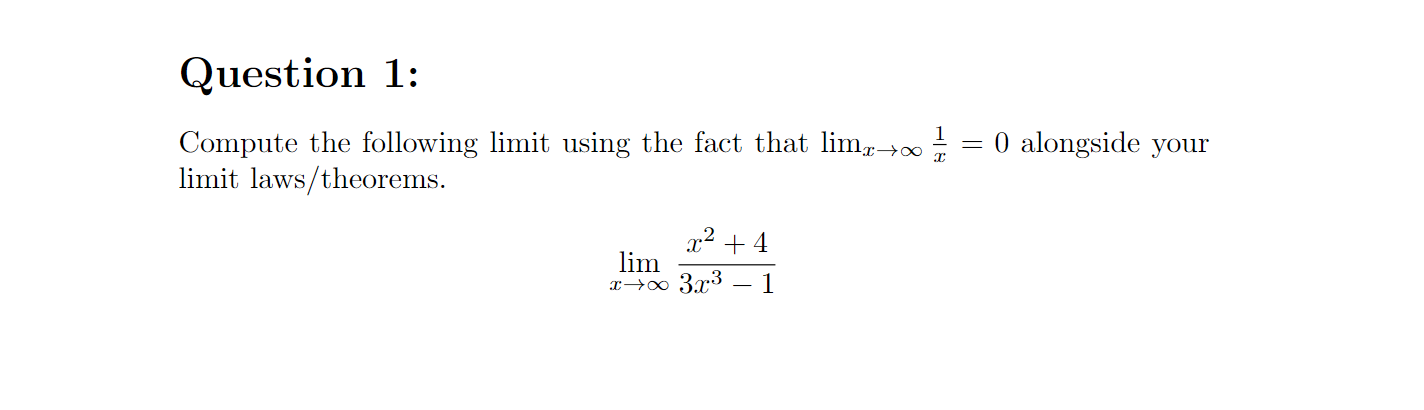 Solved Compute the following limit using the fact that | Chegg.com
