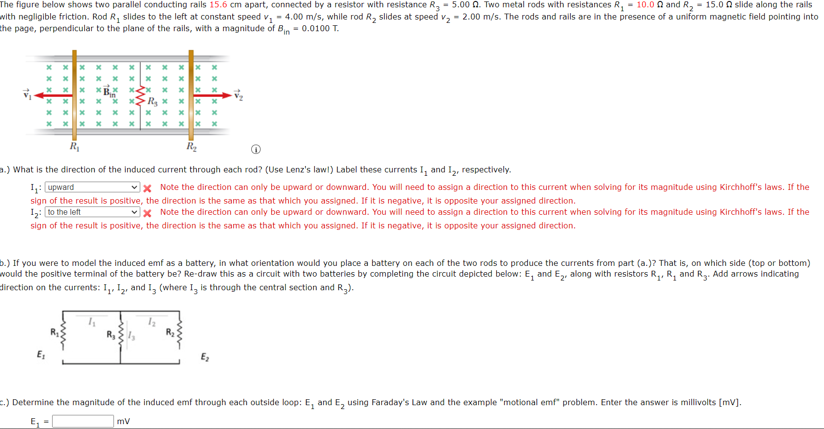 Solved = The figure below shows two parallel conducting | Chegg.com