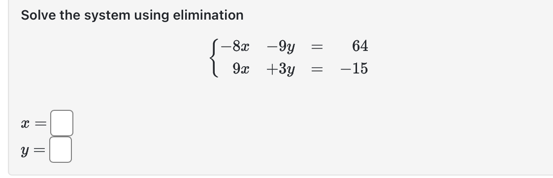 Solved Solve the system using | Chegg.com