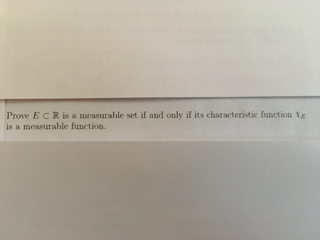 Solved Prove that E is a measurable set if and only if its | Chegg.com