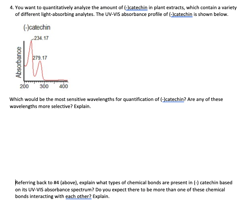 Solved 4. You want to quantitatively analyze the amount of | Chegg.com