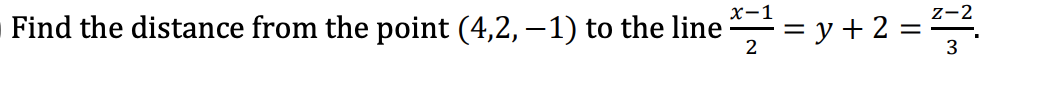 Solved Multivariable calculus. Find the distance from the | Chegg.com