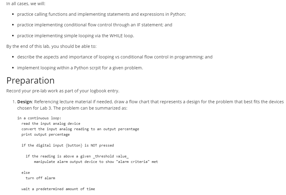Solved Draw a flow chart for the Design portion: while | Chegg.com