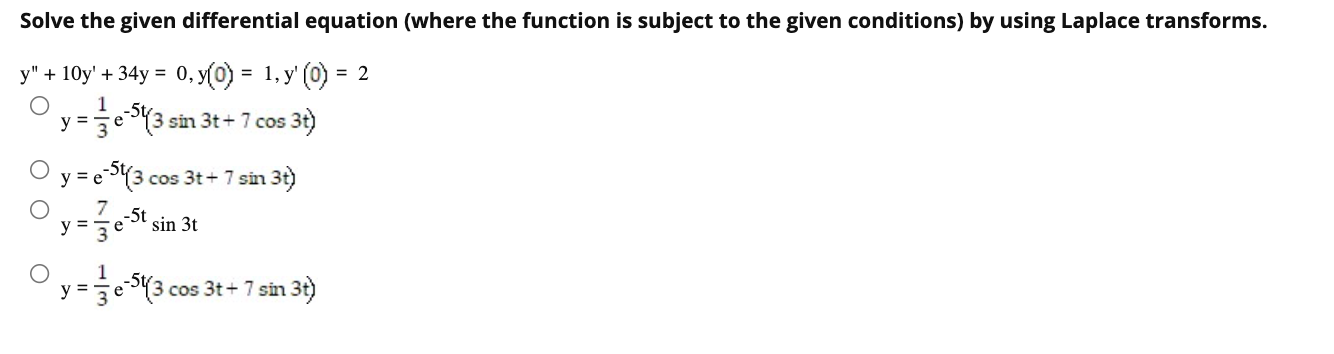Solved Solve the given differential equation (where the | Chegg.com