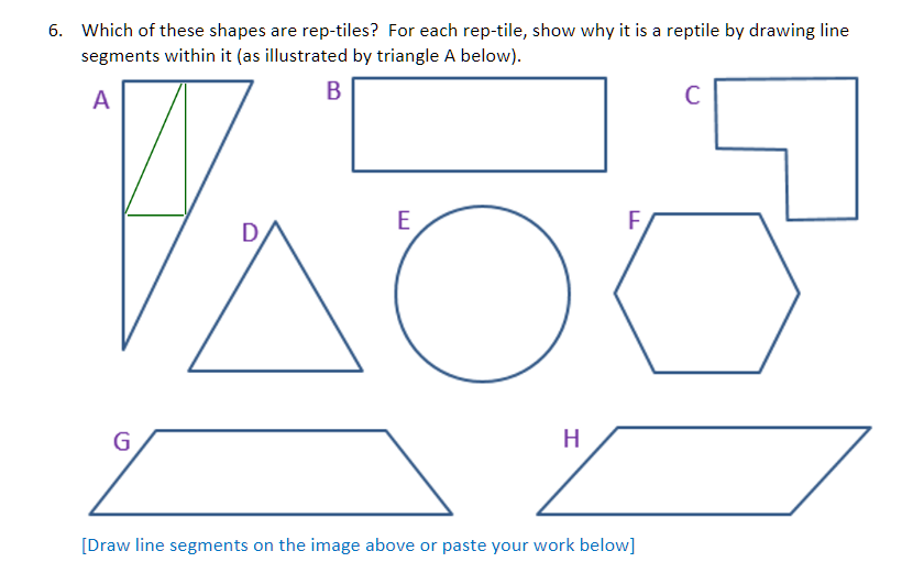 Solved Which of these shapes are rep-tiles? For each | Chegg.com