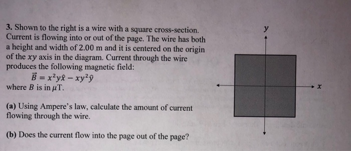 Solved 3. Shown to the right is a wire with a square | Chegg.com