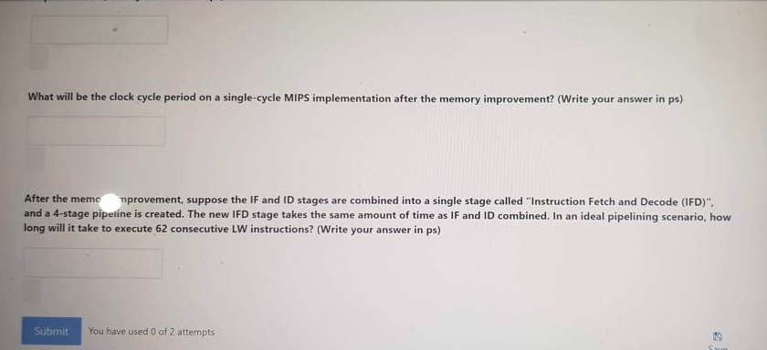 Solved Consider the following latencies for different | Chegg.com