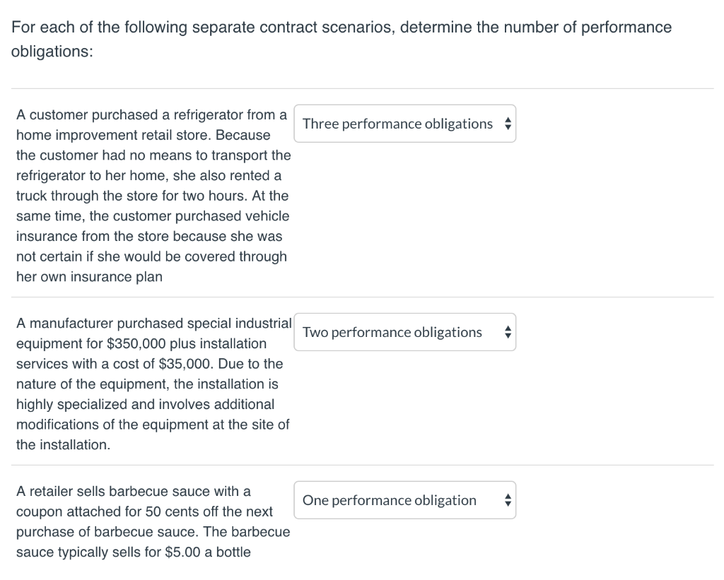 Solved For each of the following separate contract | Chegg.com