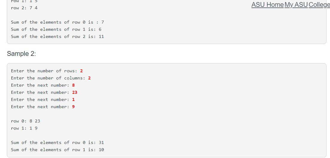 Solved Problem Description Asu Home My Asu Colleges For This 