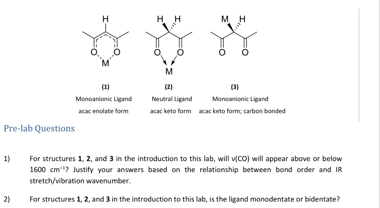 Solved (1)(2)(3)Monoanionic LigandNeutral LigandMonoanionic | Chegg.com