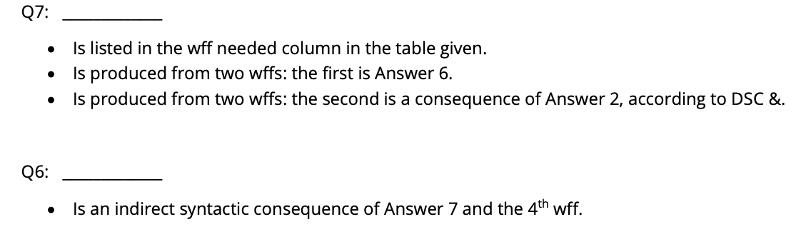 Q2: - is an indirect syntactic consequence of the 2nd | Chegg.com