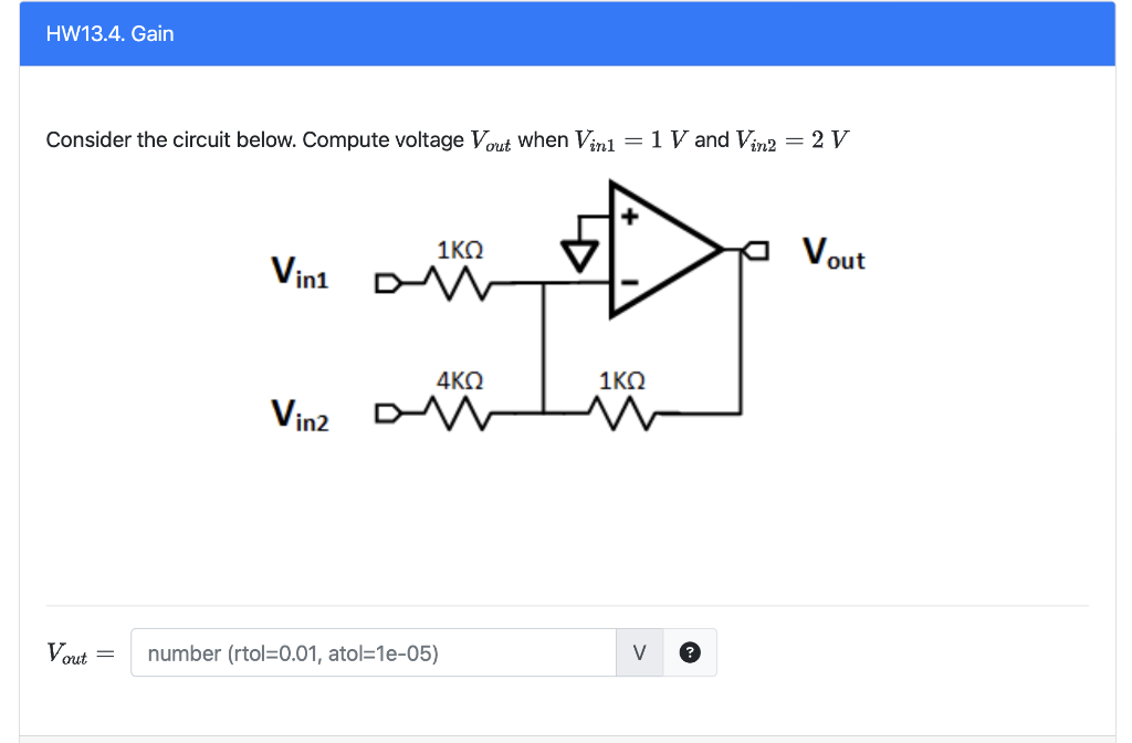 Solved Consider the circuit below. Compute voltage Vout | Chegg.com