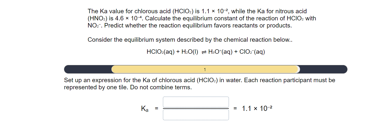 Solved The Ka value for chlorous acid (HCIO2) is 1.1 x 10-2, | Chegg.com