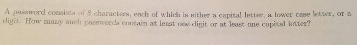 Solved A password consists of 8 characters, each of which is | Chegg.com