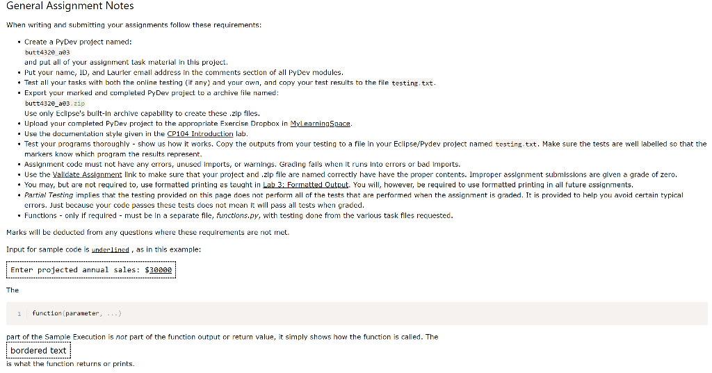 Solved When writing and submitting your assignments follow | Chegg.com