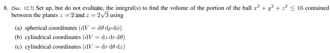 Solved Calculus III concept. Please show all steps for | Chegg.com