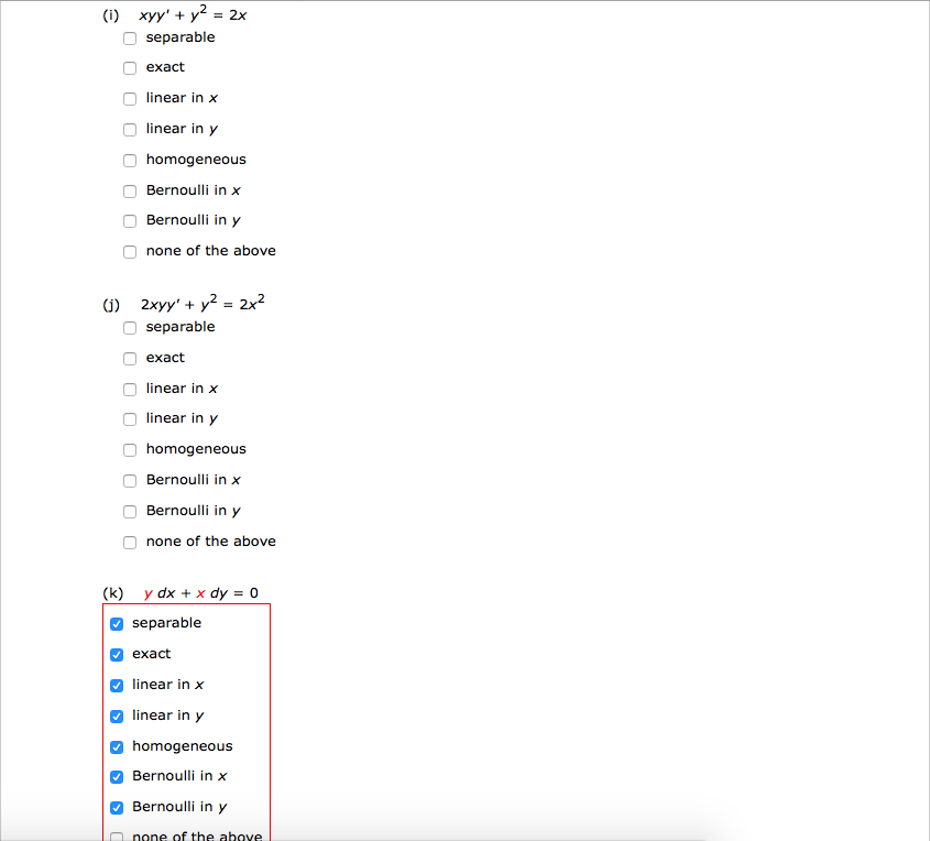 Solved Classify each differential equation as separable, | Chegg.com