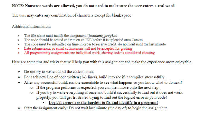 Solved Intro to Programming in C-program 8 (larger program) | Chegg.com