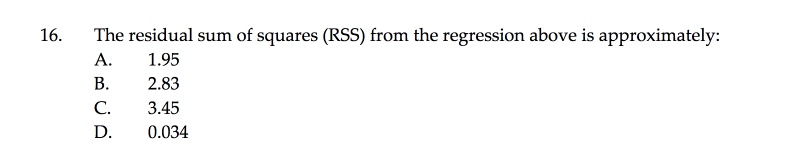 Solved Use the multiple regression output below from R, | Chegg.com