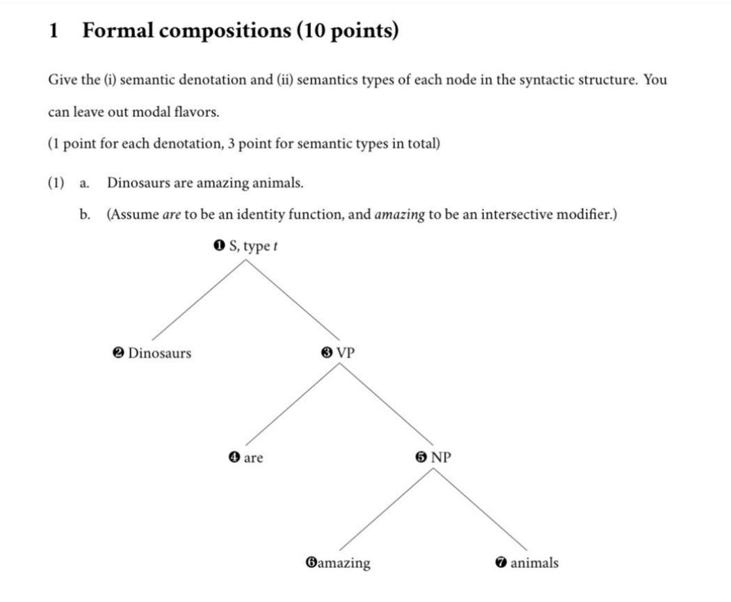 1 Formal compositions (10 points) Give the (i) | Chegg.com