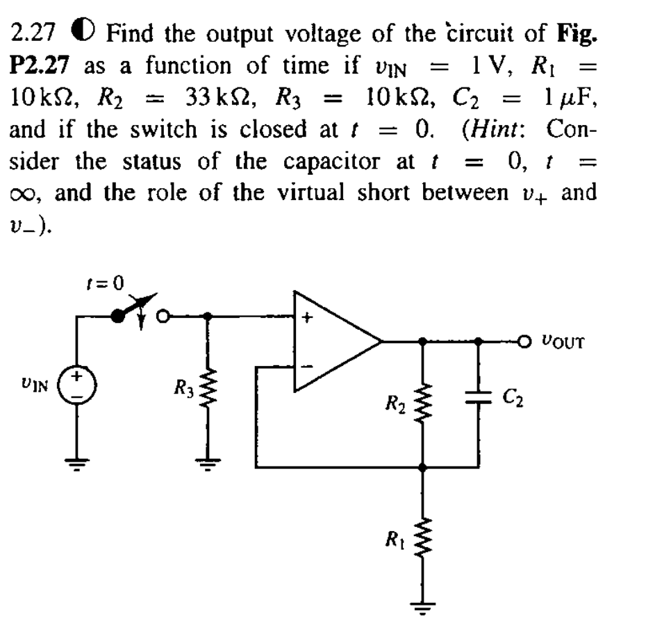 Solved 2.27 Find the output voltage of the circuit of Fig. | Chegg.com