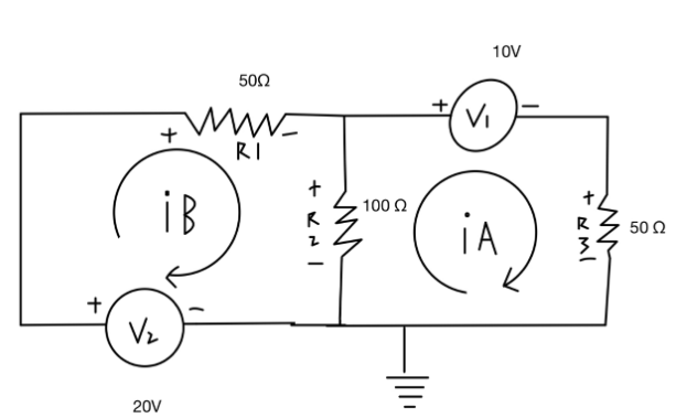 Solved calculate the iA and iB, pls list the full step | Chegg.com