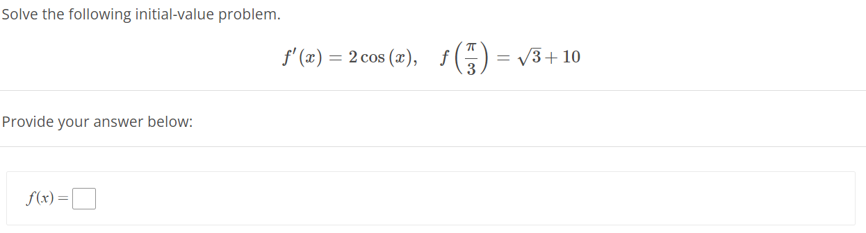 Solved Solve the following initial-value | Chegg.com