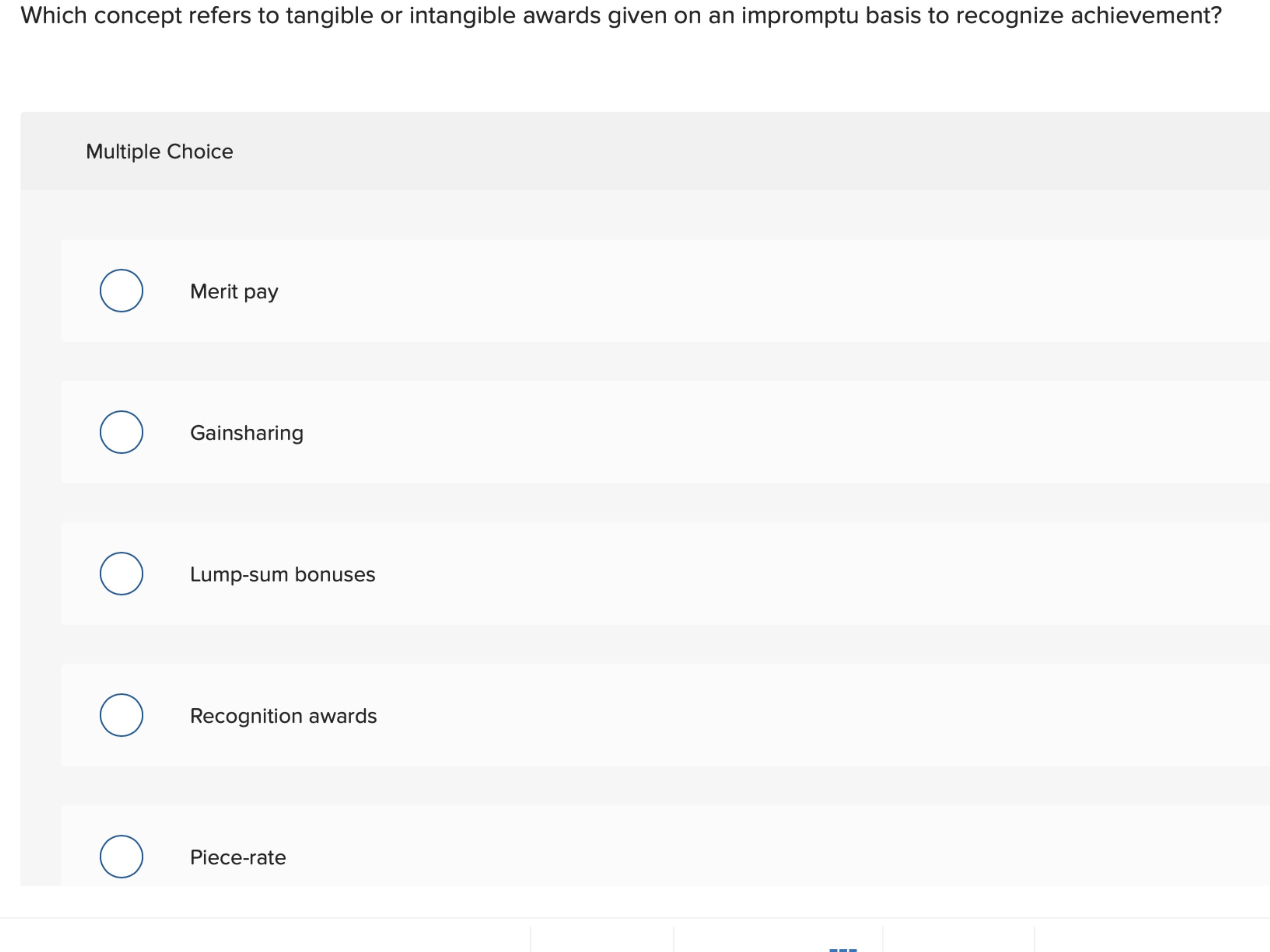 Solved Which concept refers to tangible or intangible awards | Chegg.com | Chegg.com