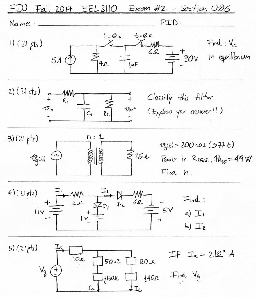 Solved FTO Name l) (긱pts) Find : Vc 61. 5A 30 ealum 4요 IMF | Chegg.com
