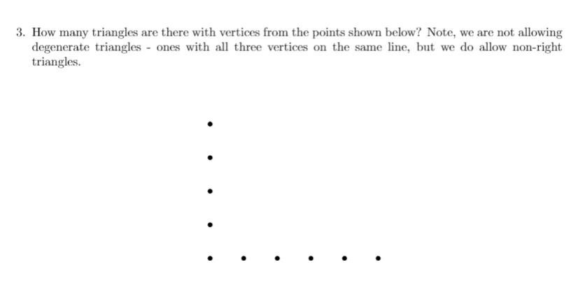 Solved 3. How many triangles are there with vertices from | Chegg.com