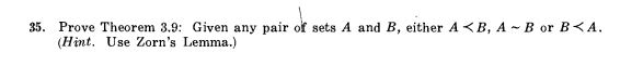 Solved Prove Theorem 3.9: Given any pair of sets A and B, | Chegg.com