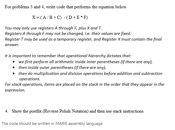 Solved For problems 3 and 4, write code that performs the | Chegg.com