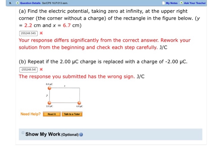 Solved Find the electric potential, taking zero at infinity, | Chegg.com