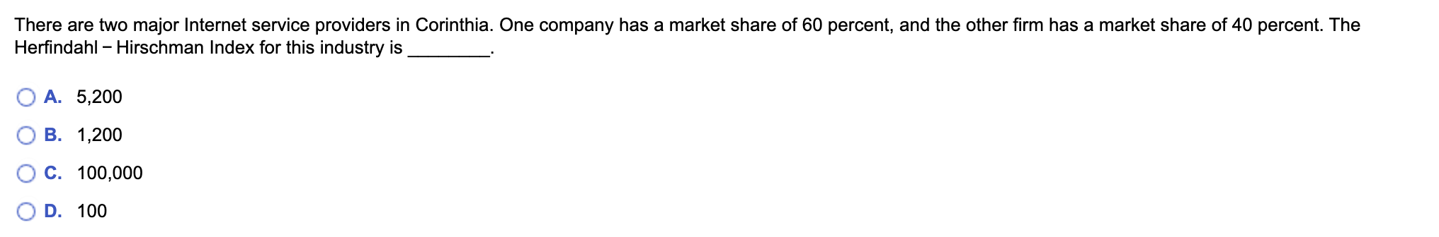 Solved There are two major Internet service providers in | Chegg.com