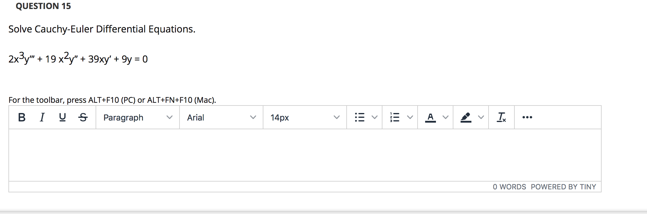 Solved QUESTION 15 Solve Cauchy-Euler Differential | Chegg.com
