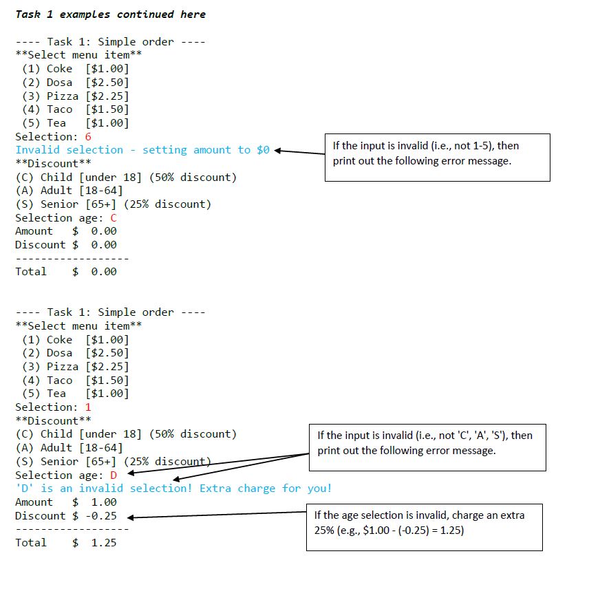 Solved 2. Ask the user to input an integer corresponding to | Chegg.com
