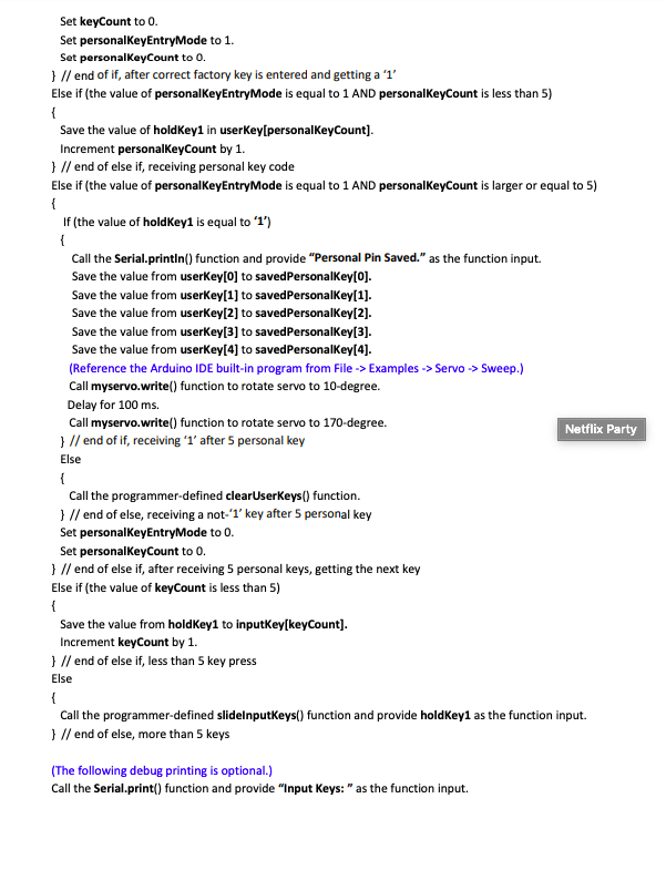 Final Project Pseudo Code: (Please follow the Final | Chegg.com