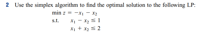 Solved Use the simplex algorithm to find the optimal | Chegg.com
