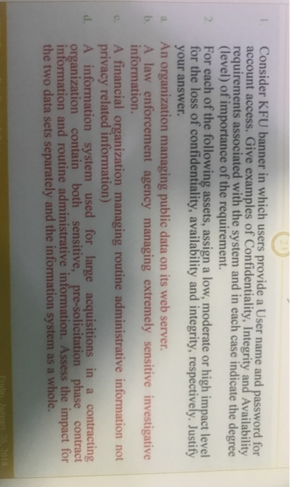 Solved Consider KFU banner in which users provide a User | Chegg.com