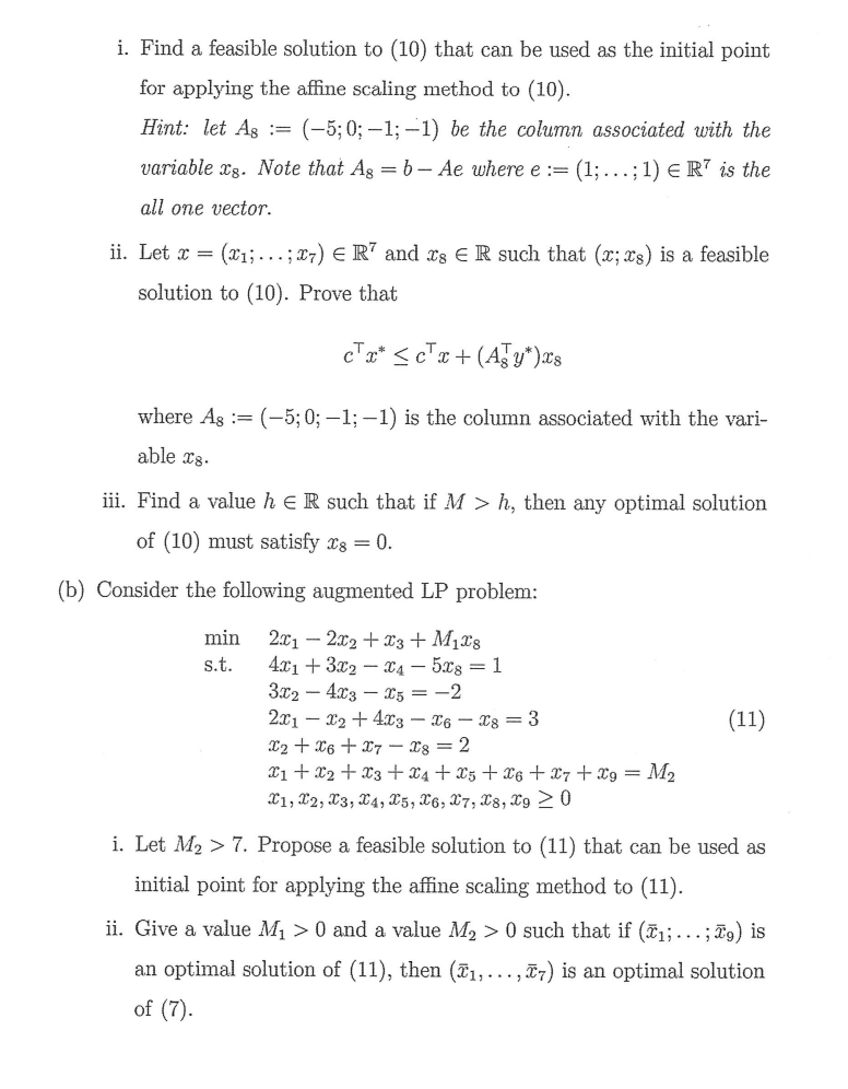 5. (20\%) Consider the following LP problem: min s.t. | Chegg.com 5. (20\%) Consider the following LP problem: min s.t. | Chegg.com