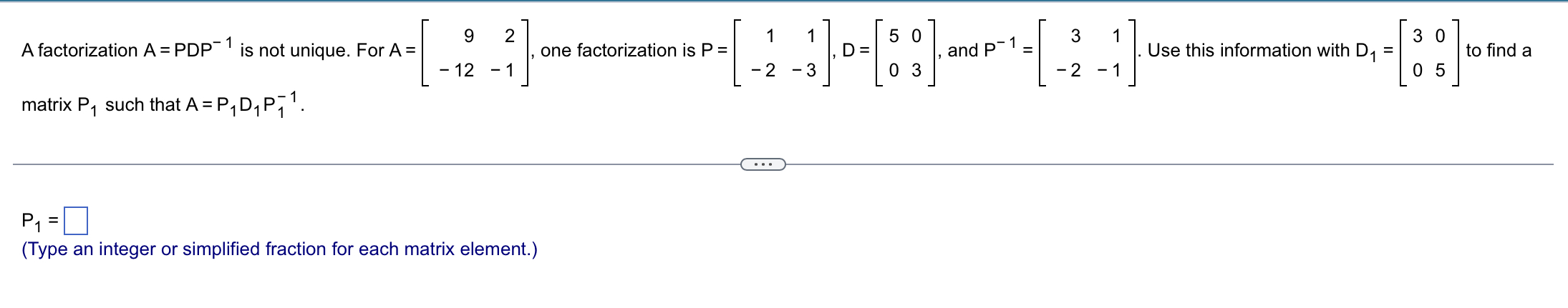 Solved A factorization A=PDP−1 is not unique. For | Chegg.com