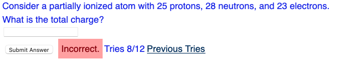 Solved Consider a partially ionized atom with 25 protons, 28 | Chegg.com