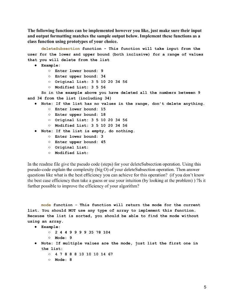 Solved This assignment is to implement a Sorted Doubly | Chegg.com