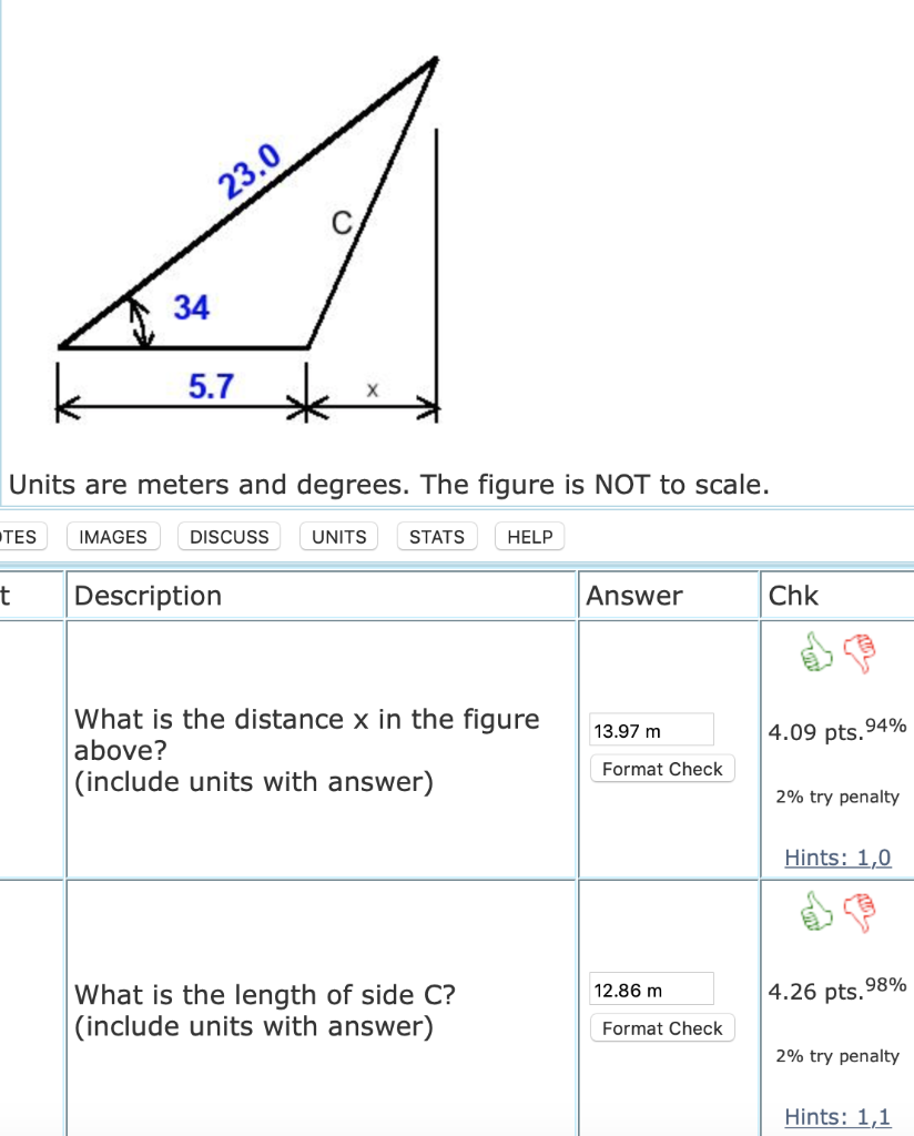 Solved 23.0 5.7 Units are meters and degrees. The figure is | Chegg.com