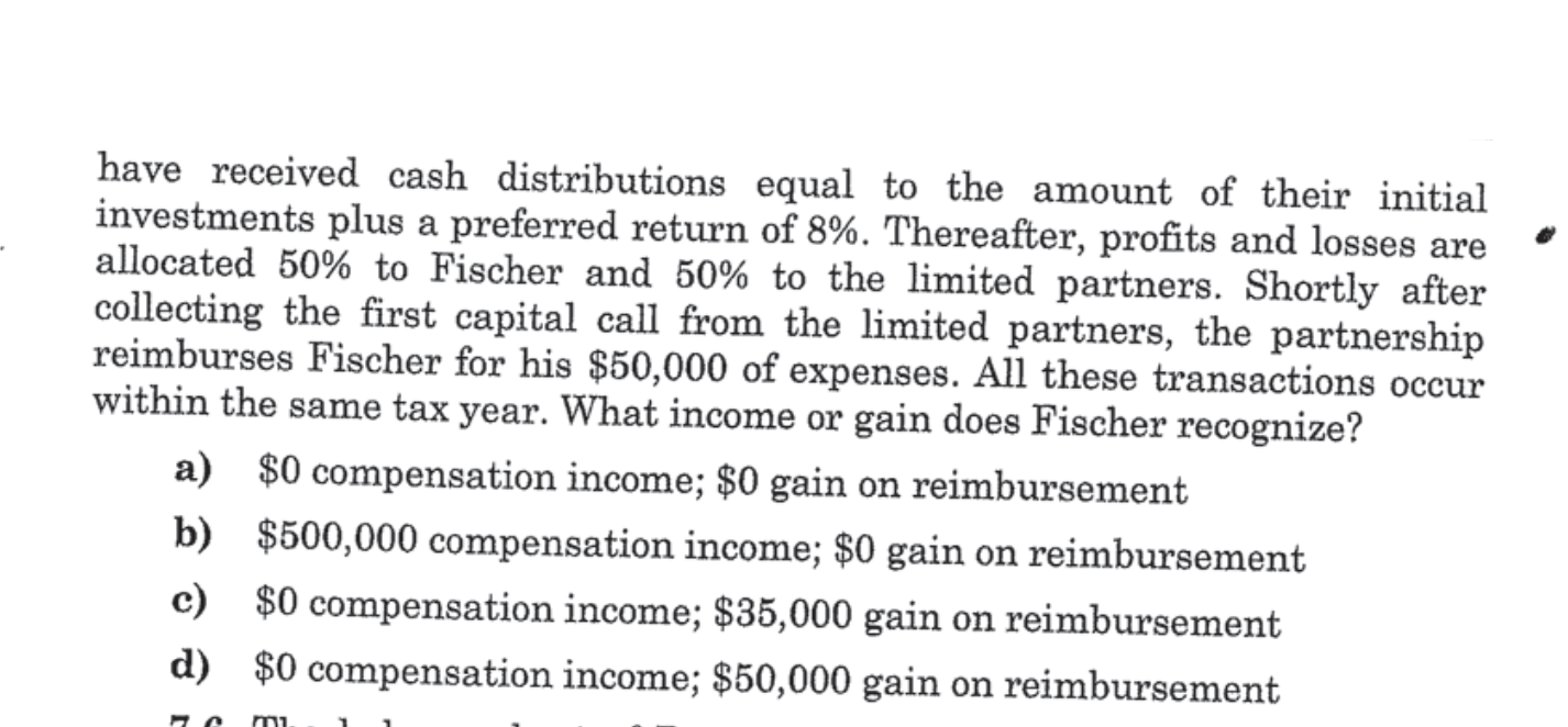 Solved 7.5 Fischer owns a piece of unimproved property | Chegg.com