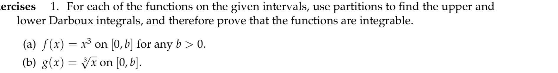 Solved cercises 1. For each of the functions on the given | Chegg.com