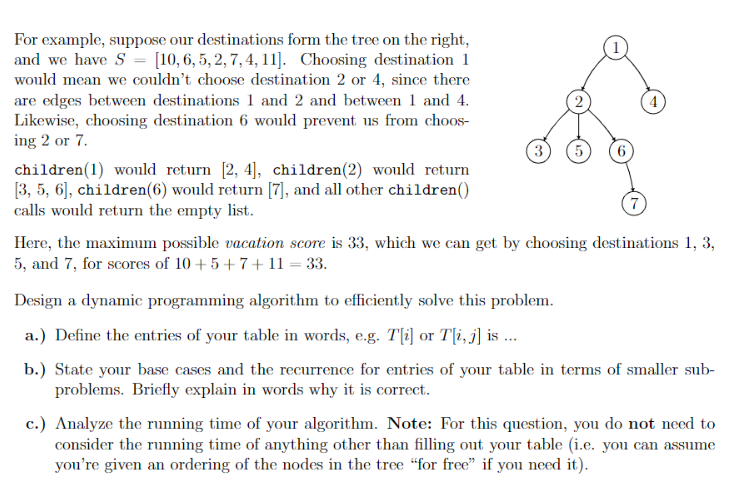 Solved 2.) Vacation Planning. You're a travel agent trying | Chegg.com