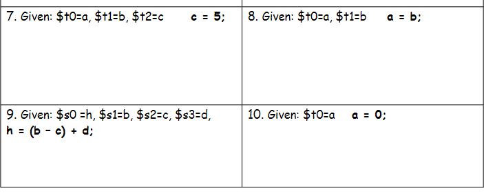 Solved 7. Given: $+0=a,$+1=b,$+2=cc=5; 8. Given: | Chegg.com